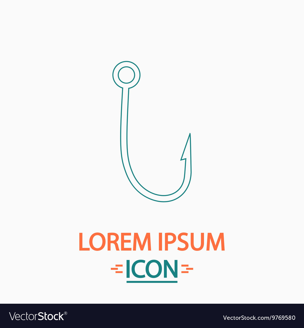 Hook computer symbol Royalty Free Vector Image