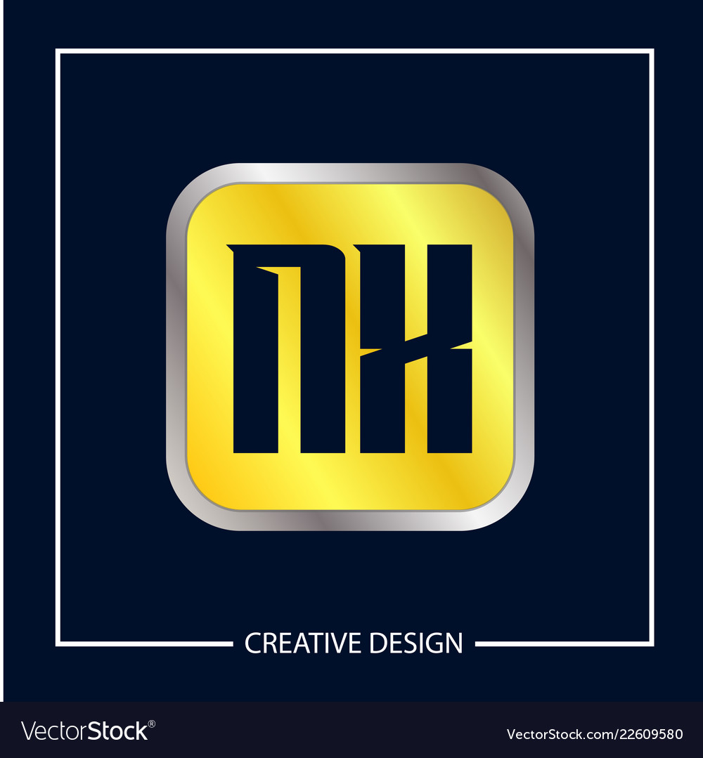 Initial nx letter logo template design Royalty Free Vector Initial nx letter logo template design Royalty Free Vector
