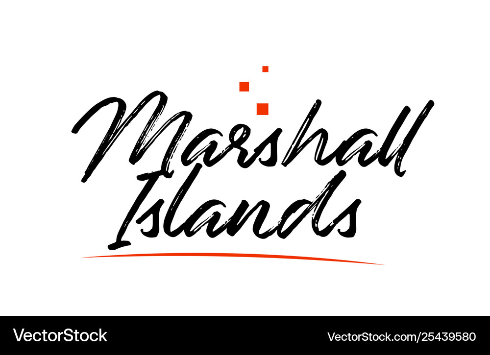 Marshall islands country typography word text Vector Image