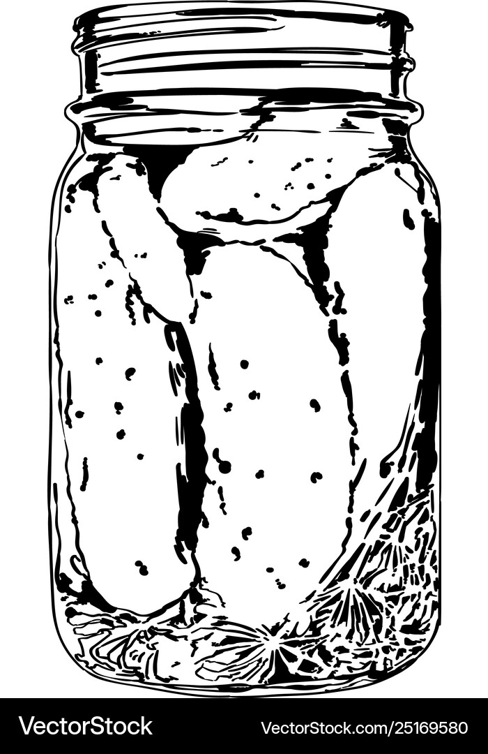 Pickle jar eps Royalty Free Vector Image - VectorStock