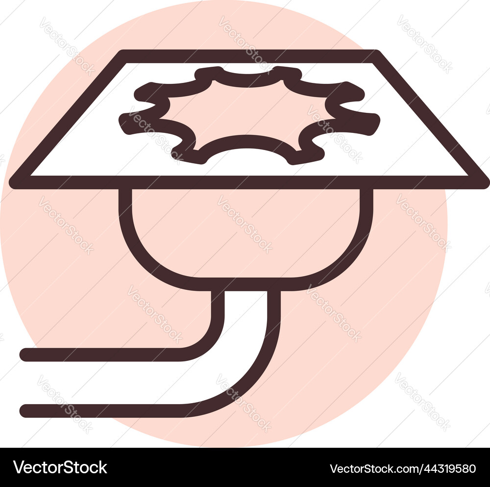 Plumbing water drain on white background Vector Image