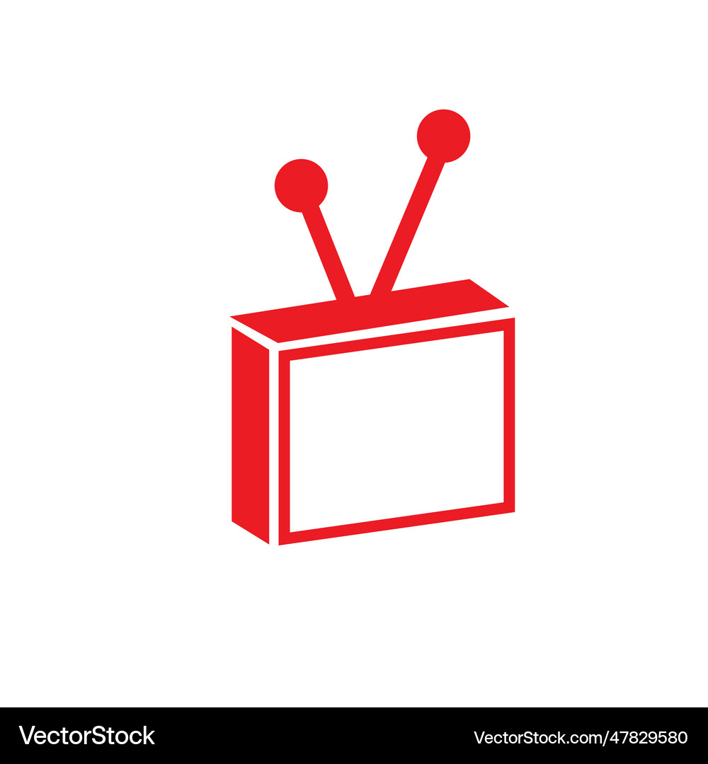 Tv television broadcast channel logo design Vector Image
