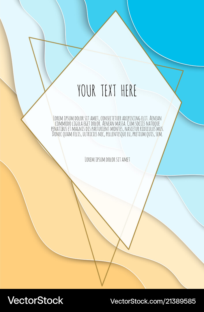 Abstract blue sea and beach summer background Vector Image