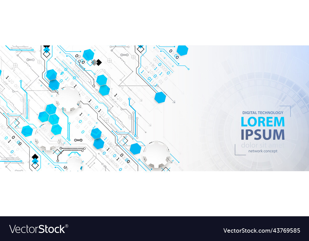 Abstract technology concept circuit board high Vector Image