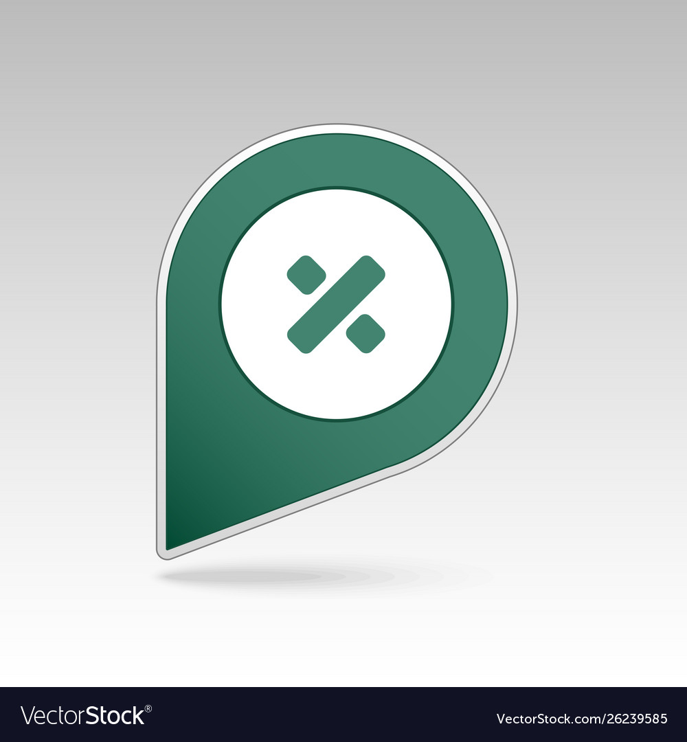 Division pin map icon pointer markers Royalty Free Vector