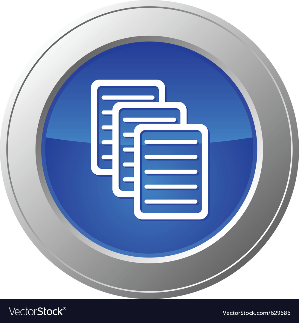 Documents button Royalty Free Vector Image - VectorStock