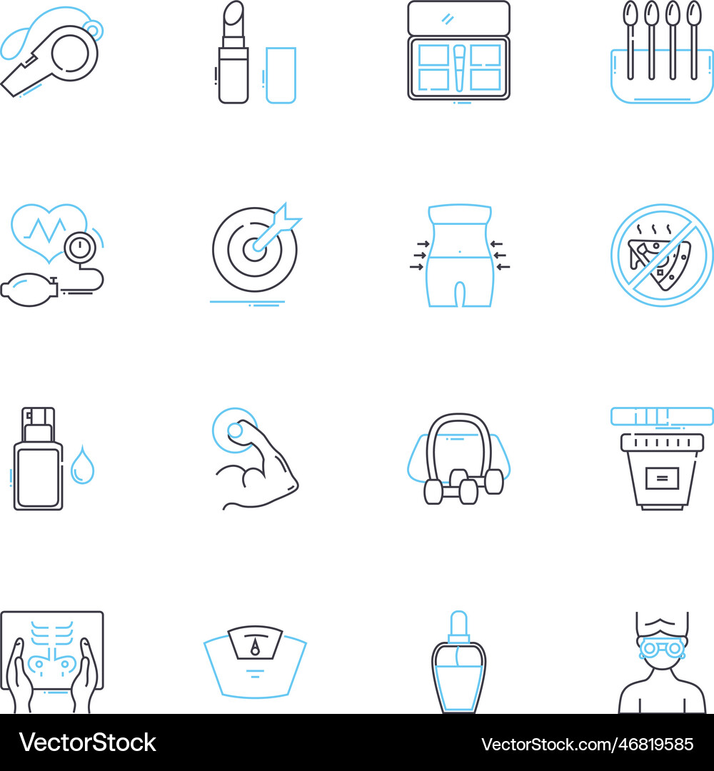 Grace linear icons set forgiveness mercy Vector Image