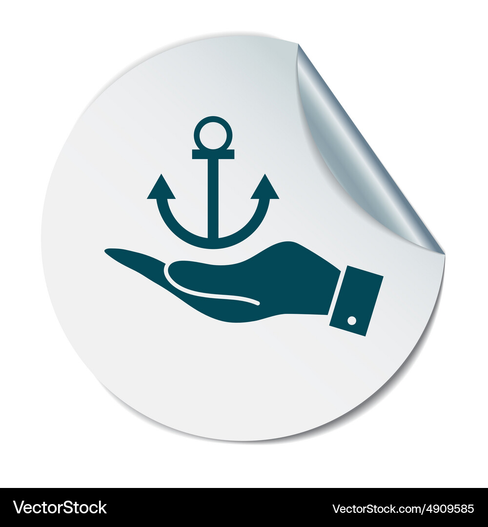 Hand holding a nautical anchor seafaring Vector Image