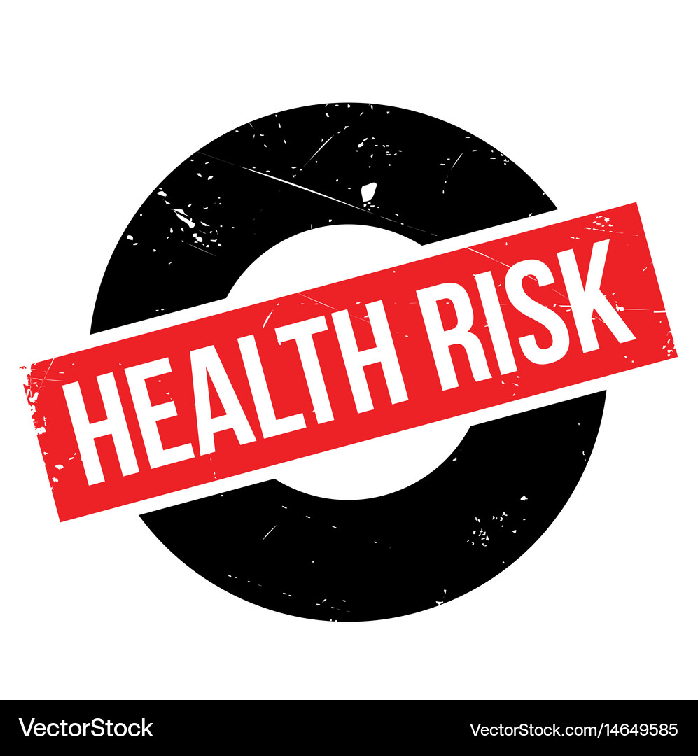 Health risk rubber stamp Royalty Free Vector Image
