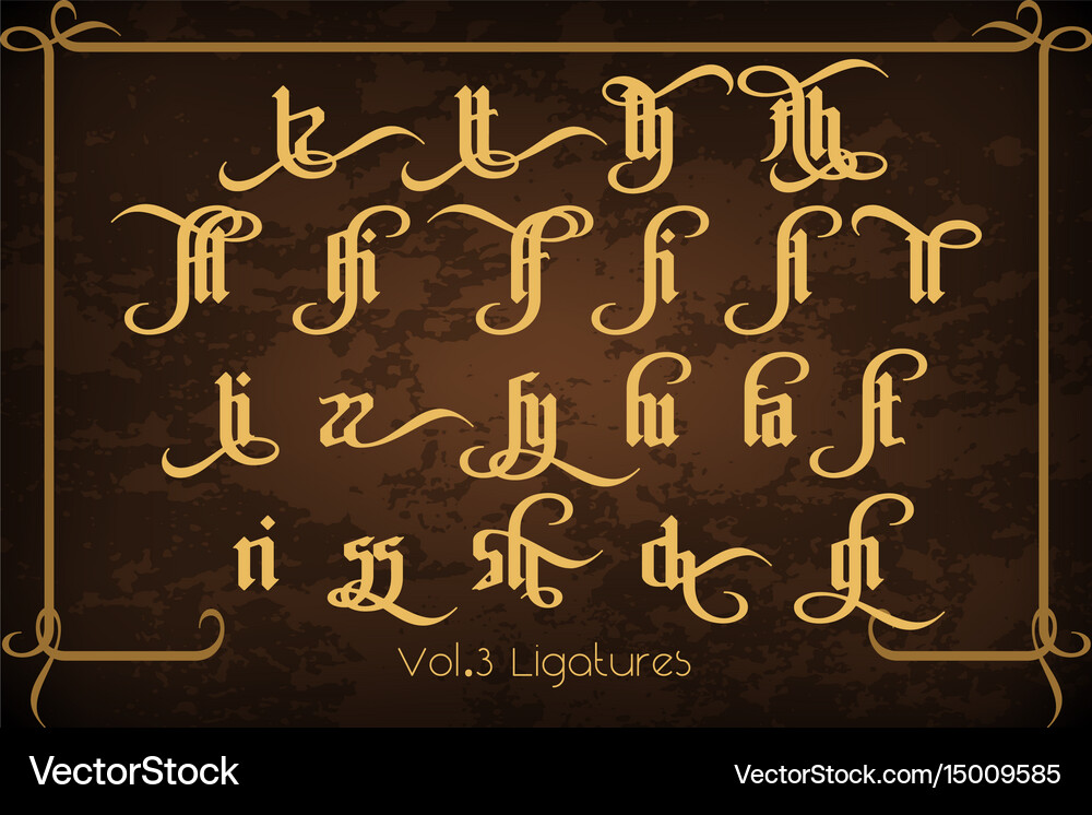 Pontifice - vintage gothic label font Royalty Free Vector