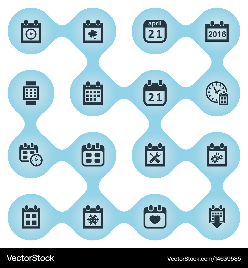 Set of simple date icons Royalty Free Vector Image