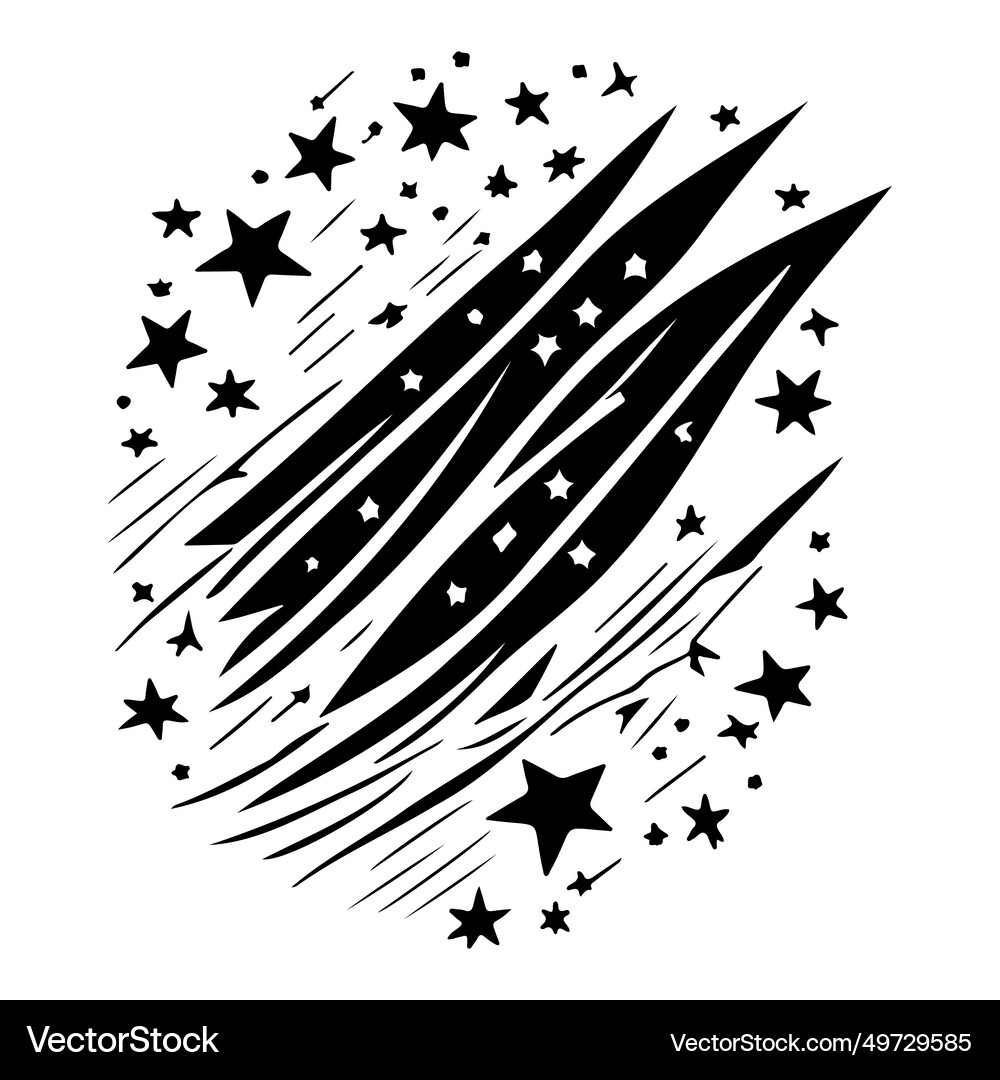 Star cosmos space sketch hand draw black Vector Image