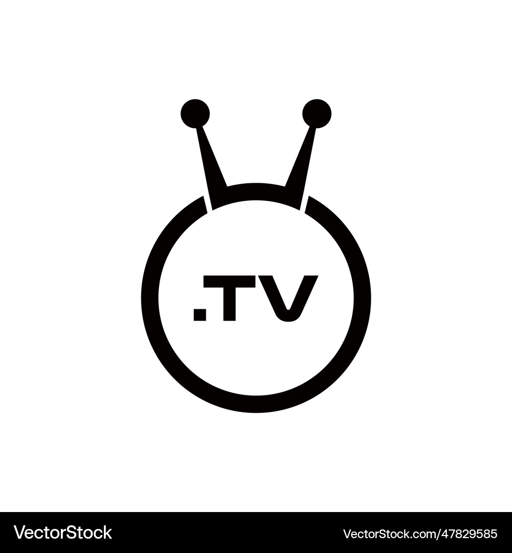 Tv television broadcast channel logo design Vector Image