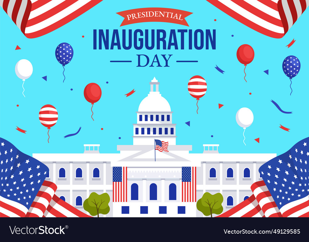 Usa presidential inauguration day january 20 Vector Image
