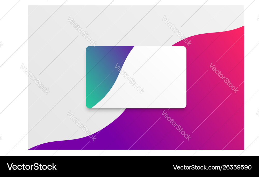 Colorful modern white card template with Vector Image