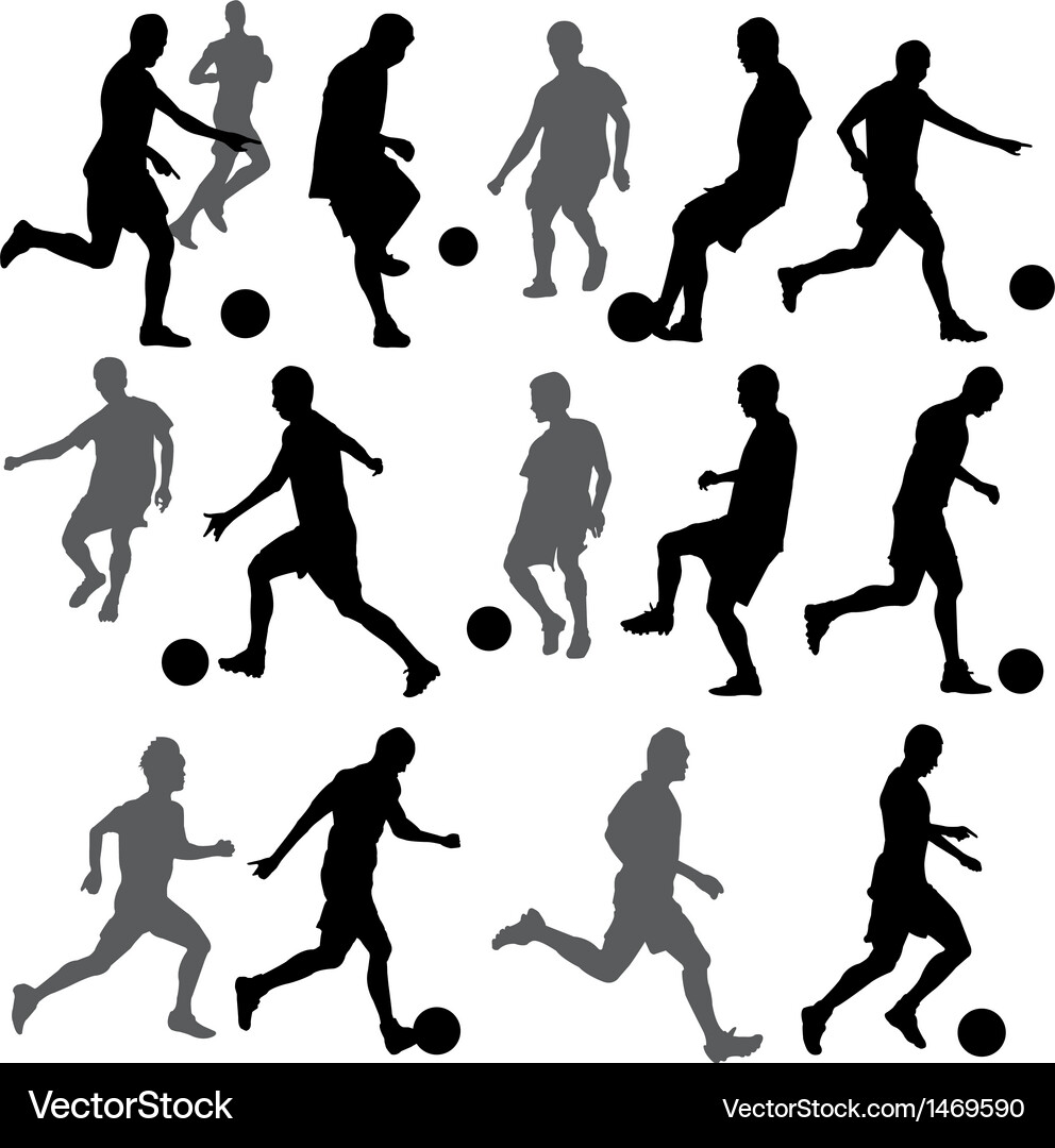 Football silhouette Royalty Free Vector Image - VectorStock