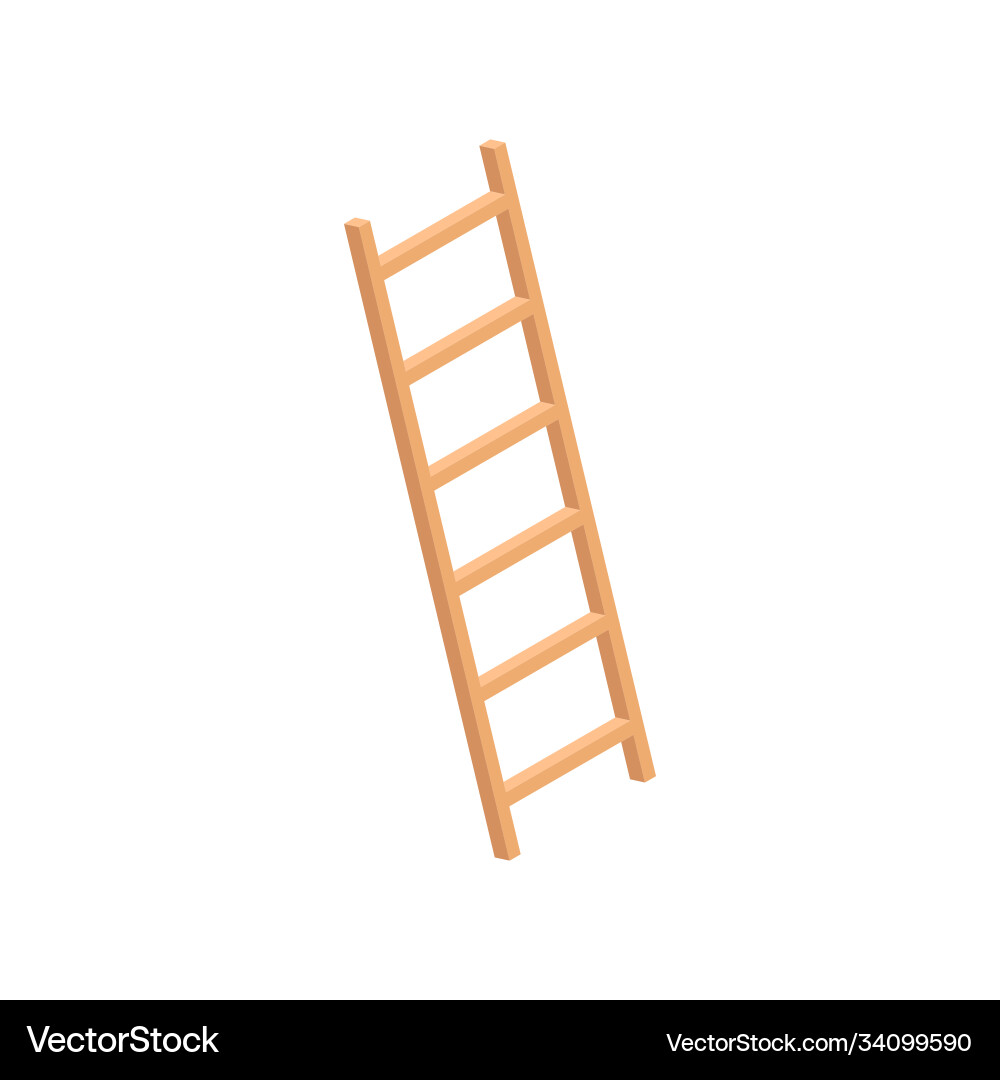 Isometric ladder stair staircase isolated Vector Image