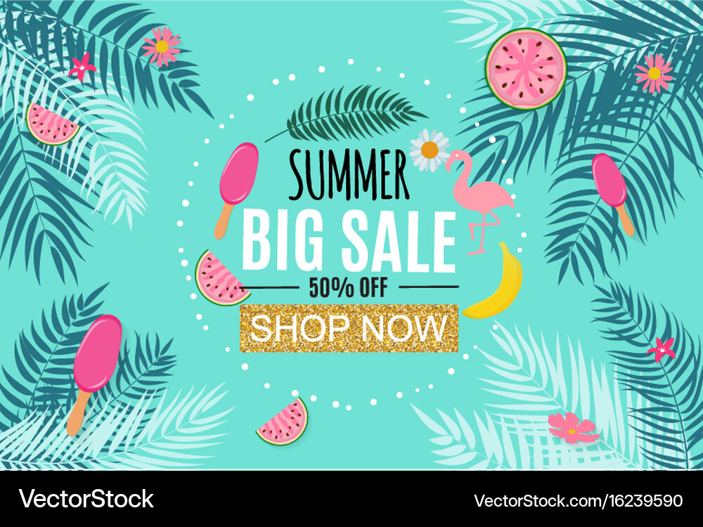 Summer sale abstract banner background Royalty Free Vector