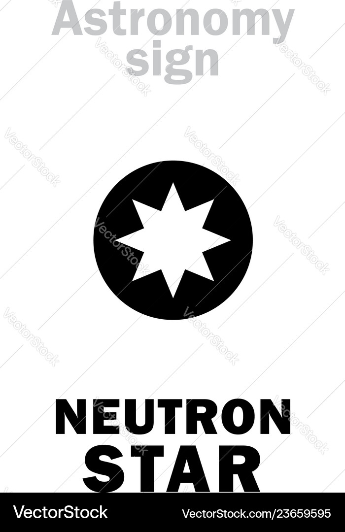 Astrology neutron star collapsed dead star Vector Image