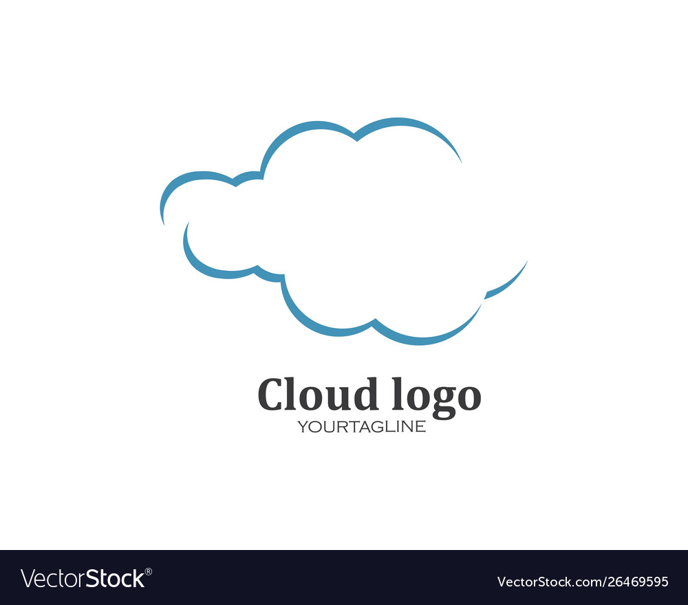 Cloud logo icon design Royalty Free Vector Image