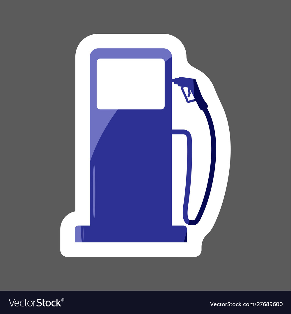 Colored sticker icon a gas station gasoline Vector Image