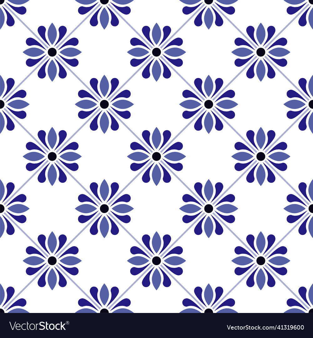 Cute blue pattern Royalty Free Vector Image - VectorStock