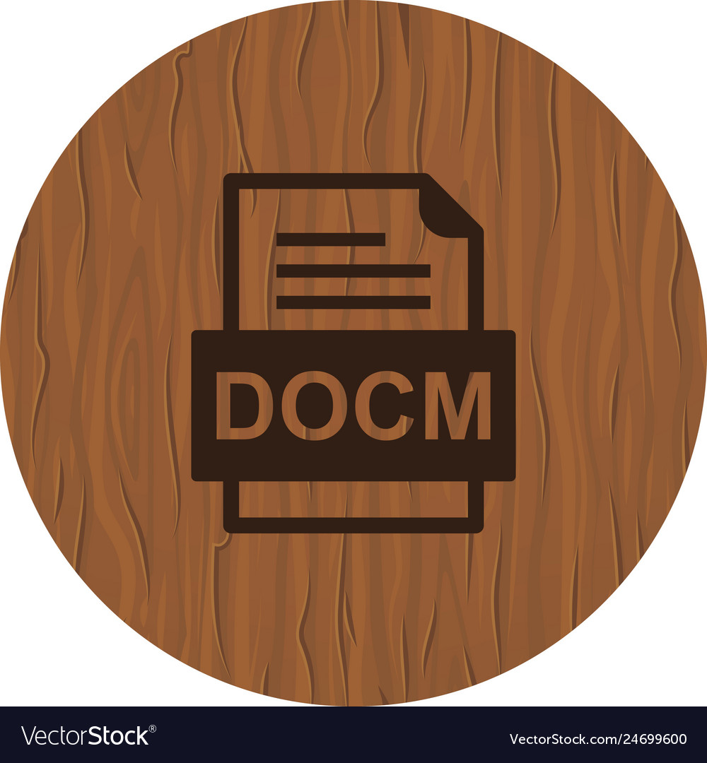 Docm file document icon Royalty Free Vector Image