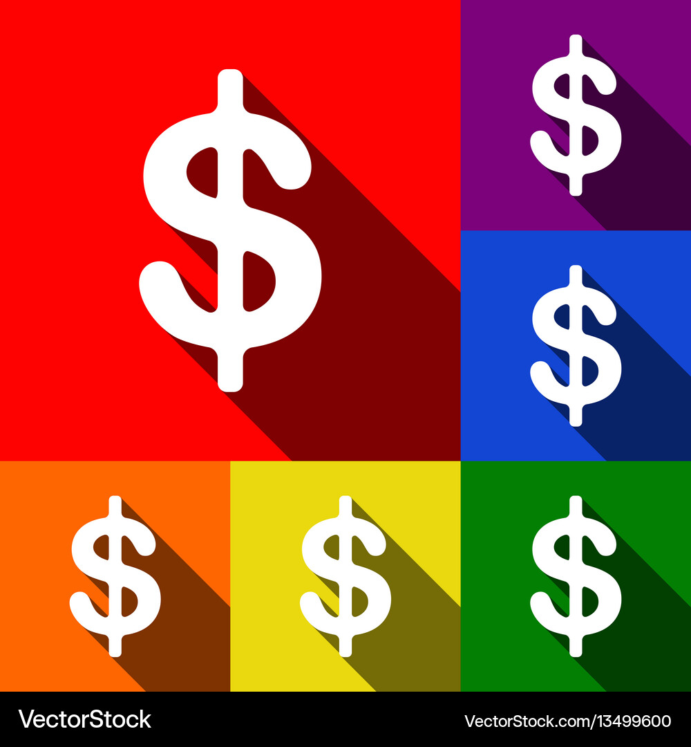 Dollars sign usd currency symbol Royalty Free Vector Image