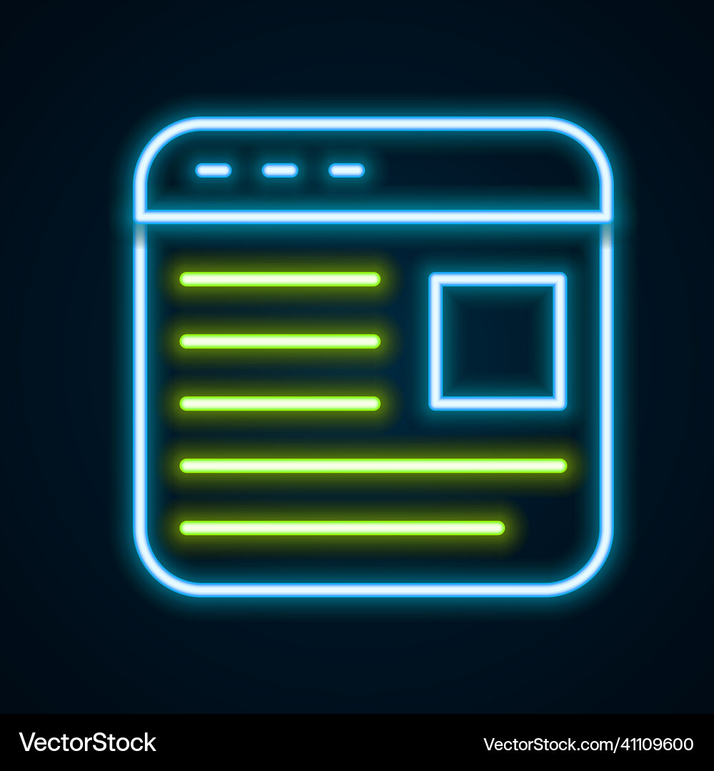 Glowing neon line advertising icon isolated Vector Image