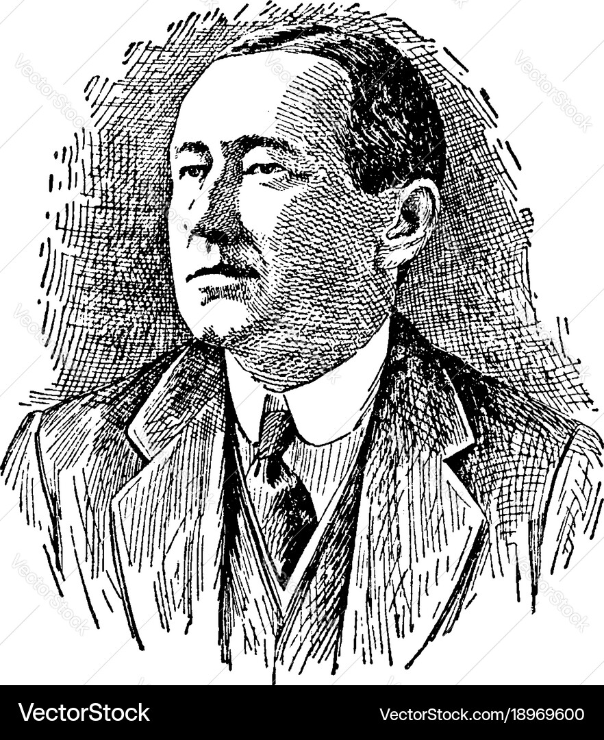Guglielmo Marconi Inventor Portrait Royalty Free Vector