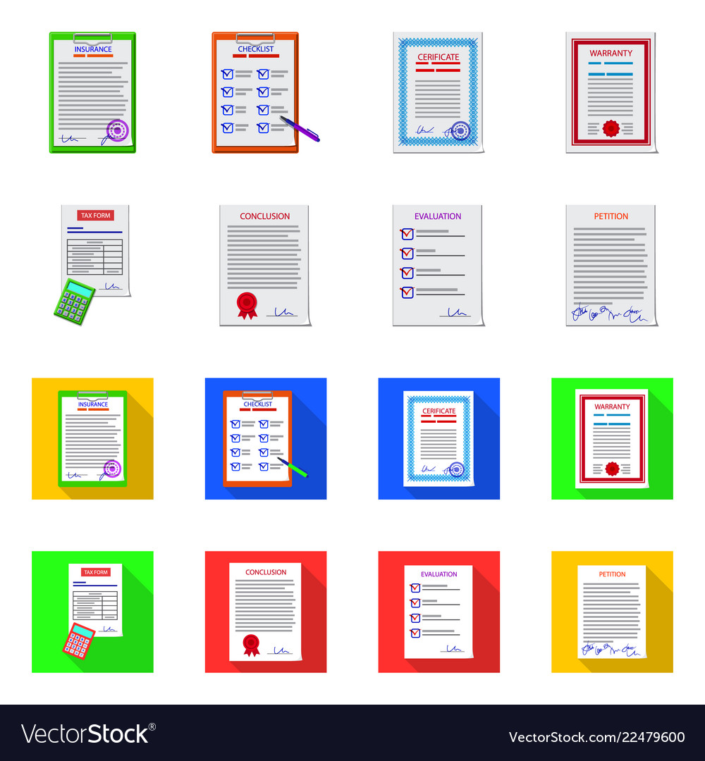 Isolated object of form and document logo Vector Image