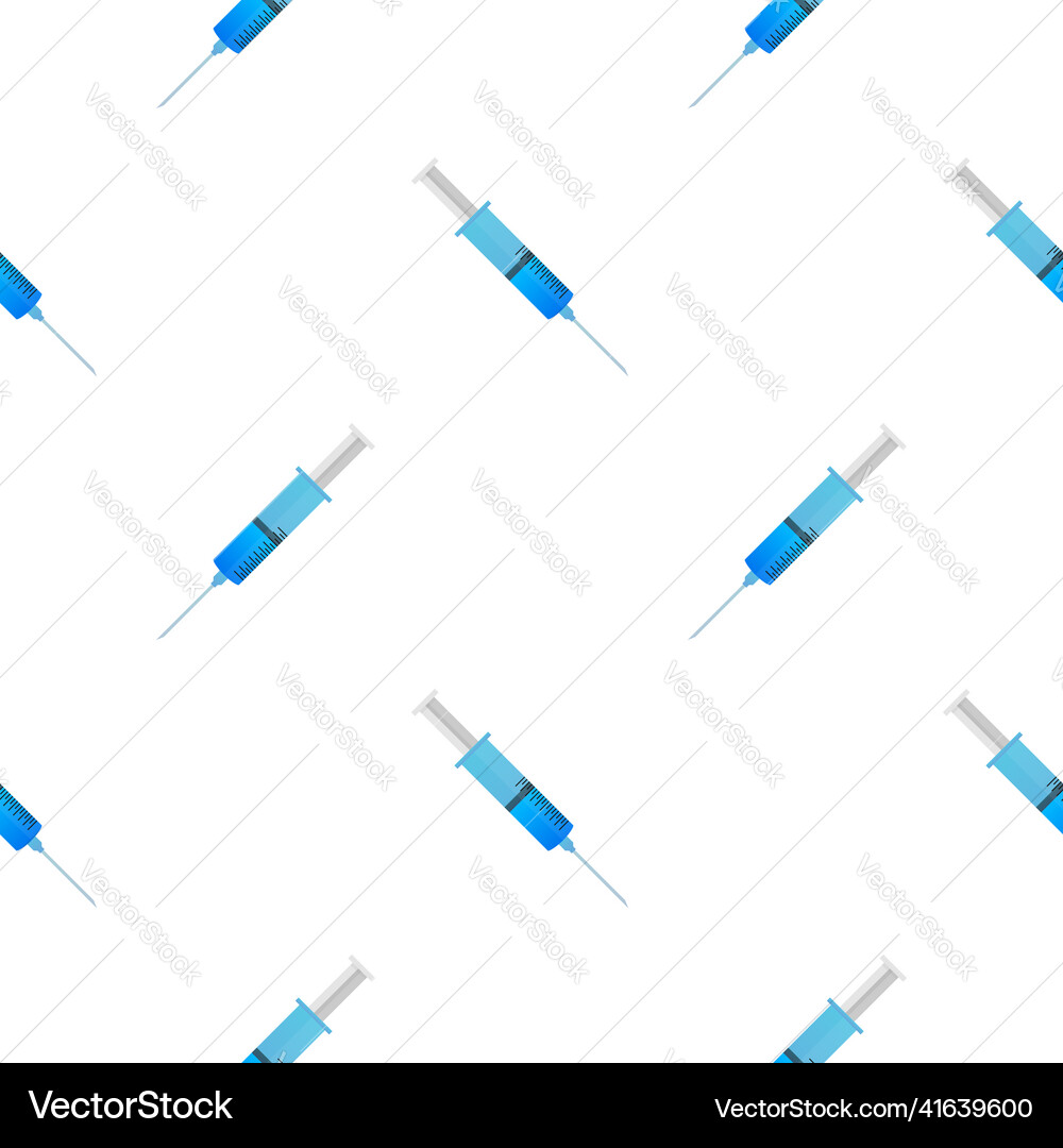 Medical syringe pattern the injection syringe Vector Image