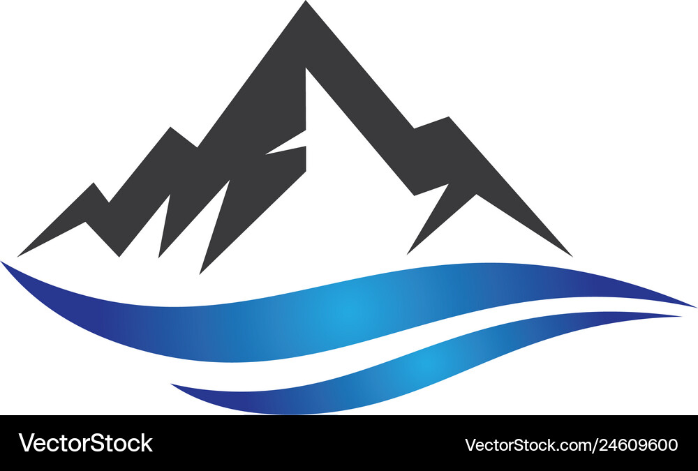 Mountain symbol Royalty Free Vector Image - VectorStock