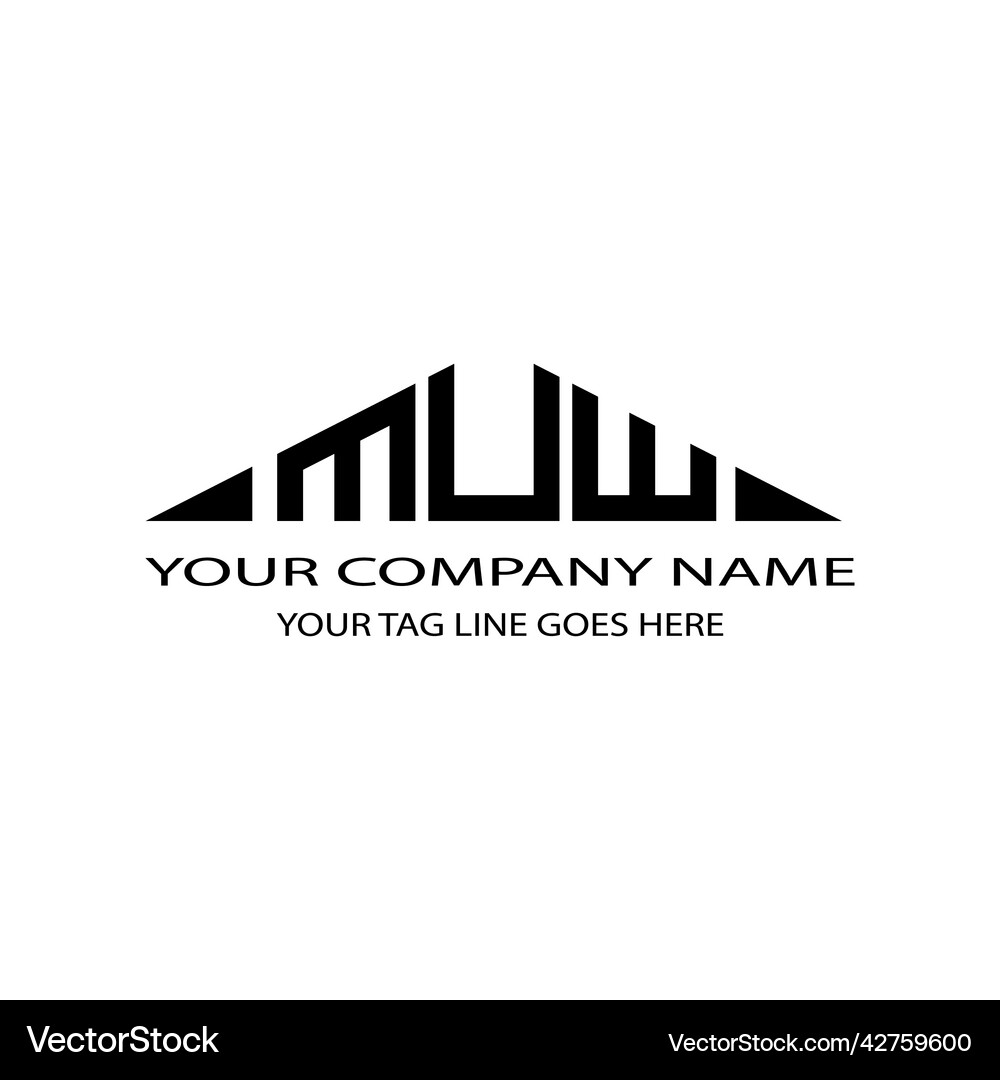 Muw letter logo creative design with graphic Vector Image