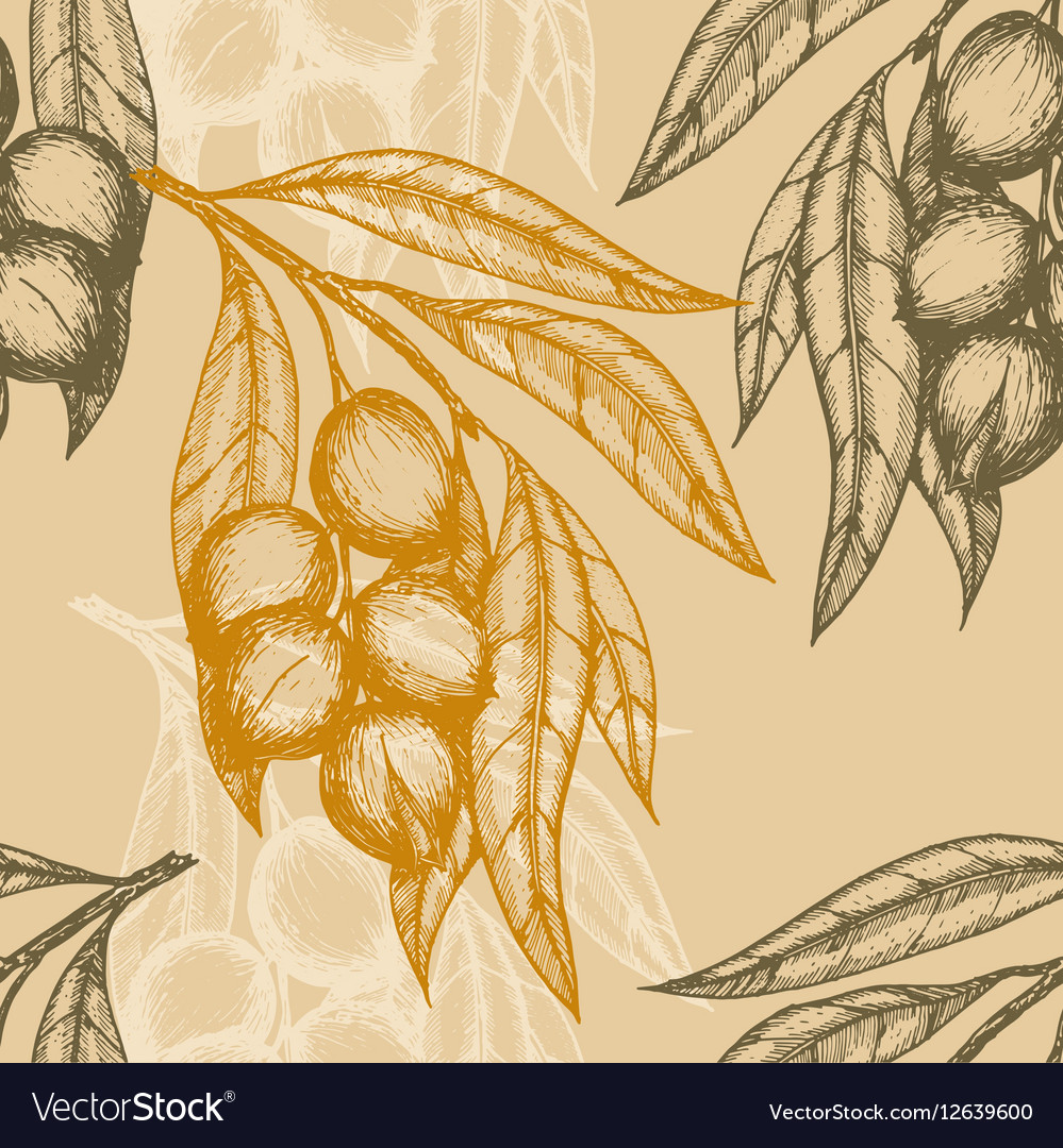 Seamless pattern based on engraving Royalty Free Vector