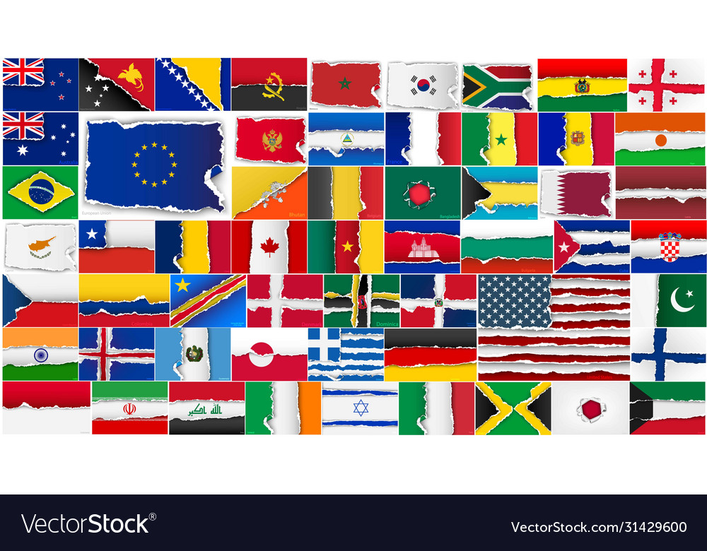 Set flags all countries in Royalty Free Vector Image Set flags all countries in Royalty Free Vector Image