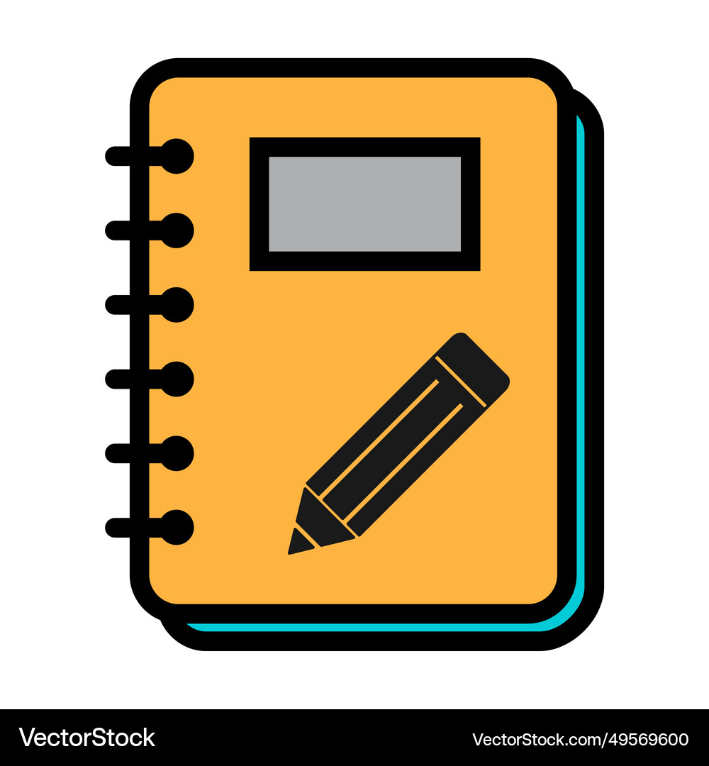 Spiral notebook icon paper blank page symbol note Vector Image
