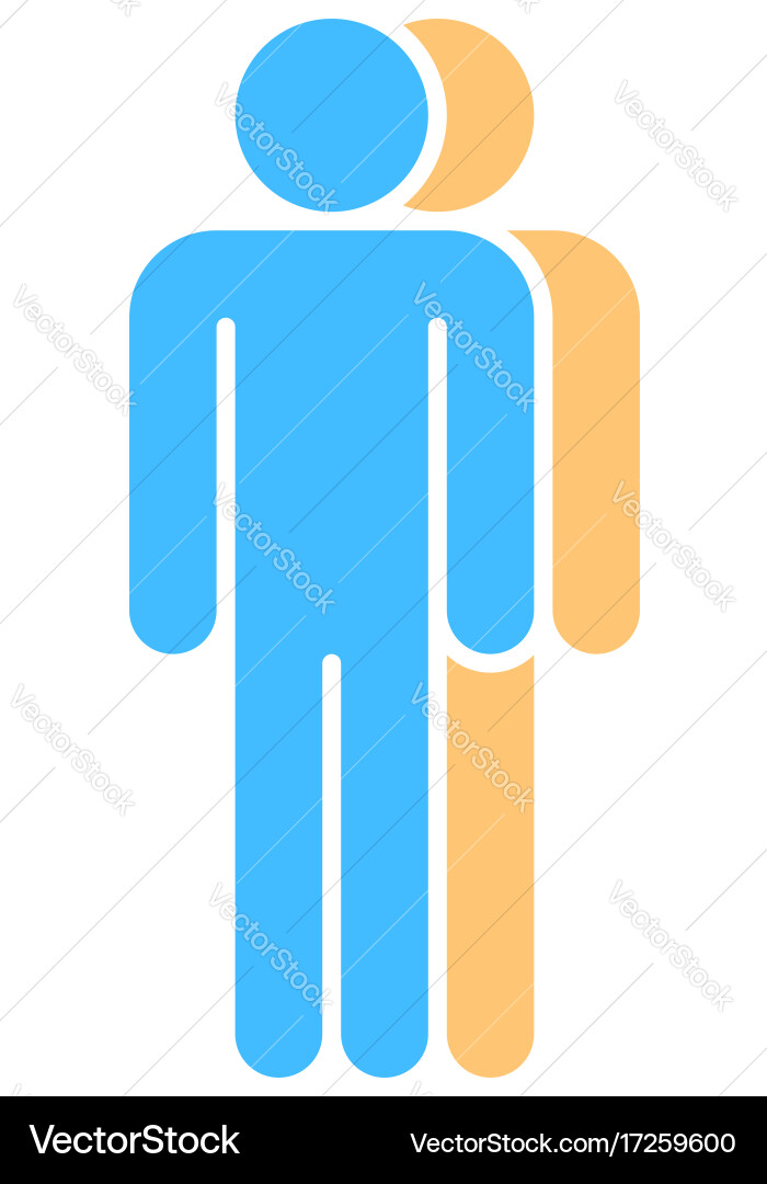 Two human sign people symbol Royalty Free Vector Image