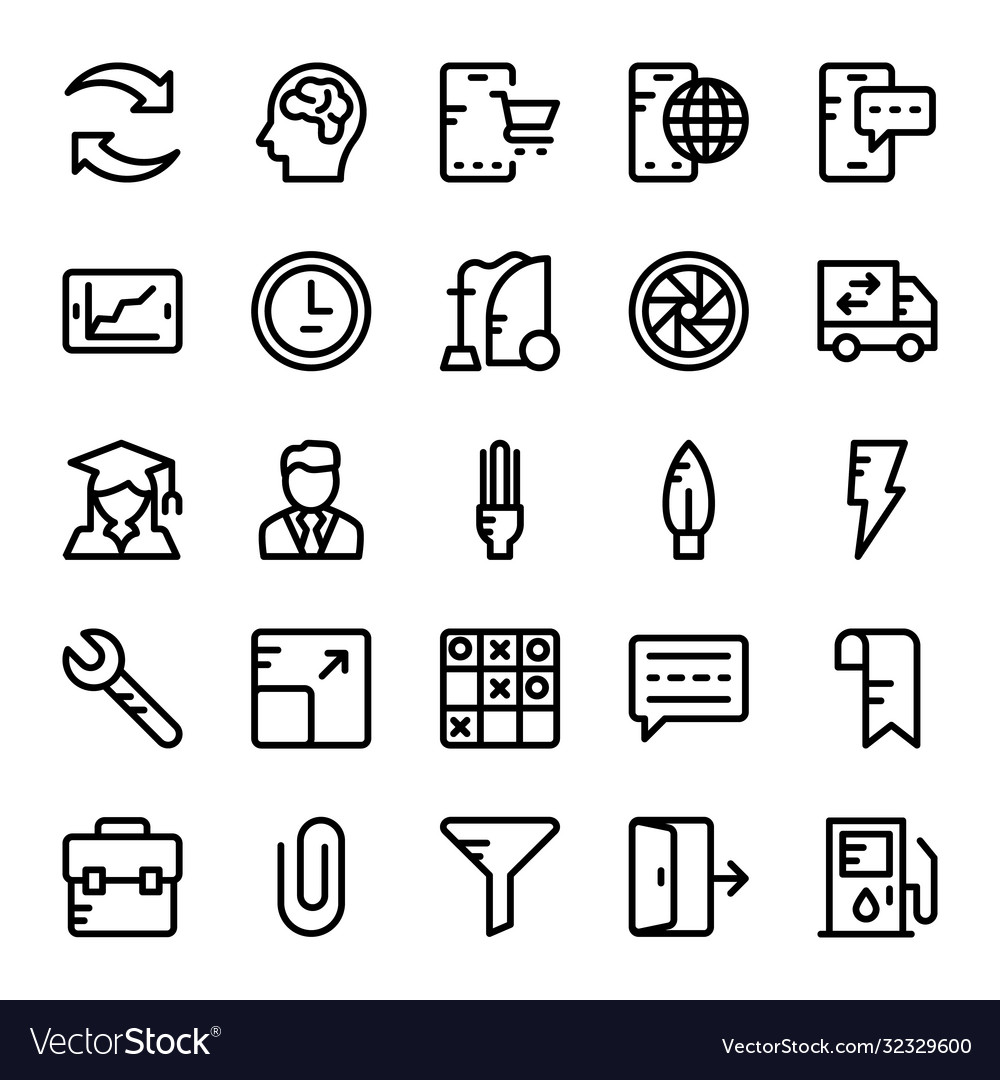 Web and user interface icons 8 Royalty Free Vector Image