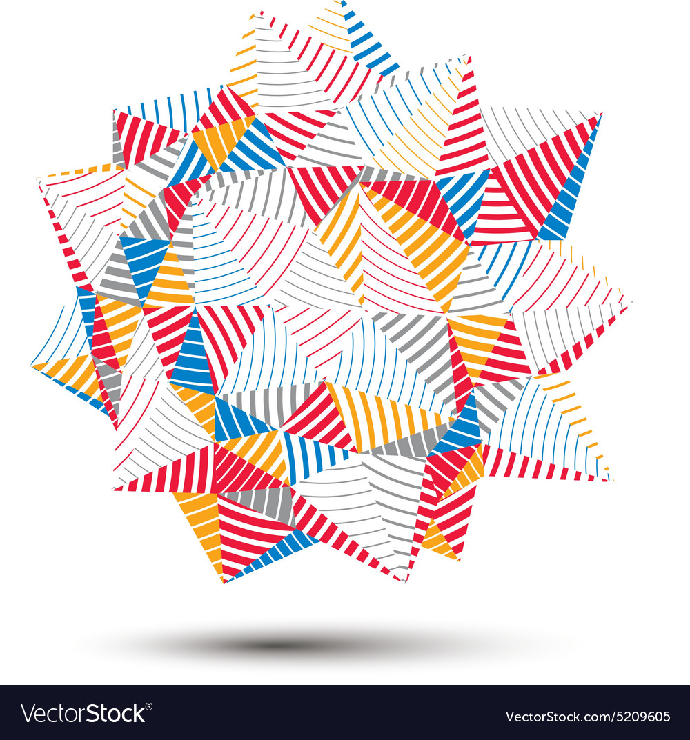 3d Abstract Design Object Polygonal Complicated Vector Image