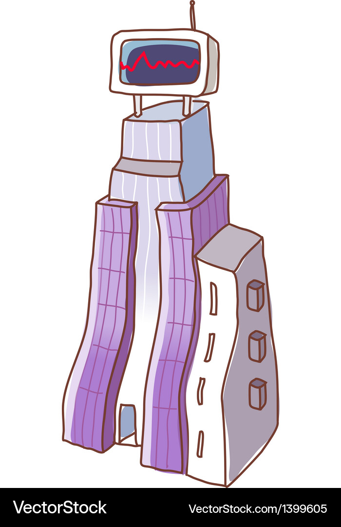 A building stand on the city Royalty Free Vector Image
