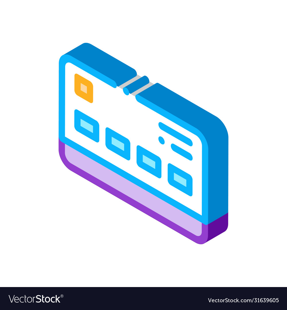 Credit card isometric icon Royalty Free Vector Image