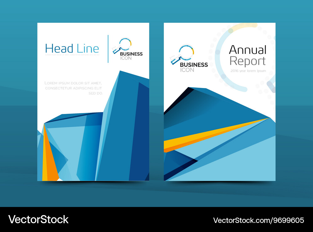 Geometric shapes design a4 cover Royalty Free Vector Image