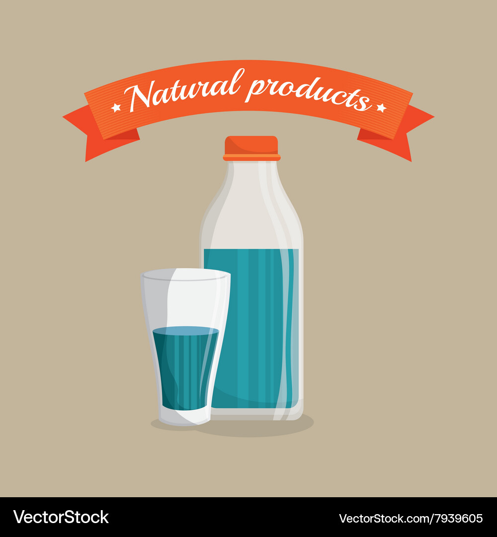 Milk natural product design Royalty Free Vector Image