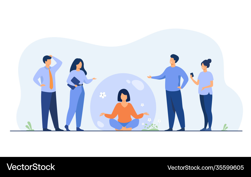 Person keeping social distance Royalty Free Vector Image