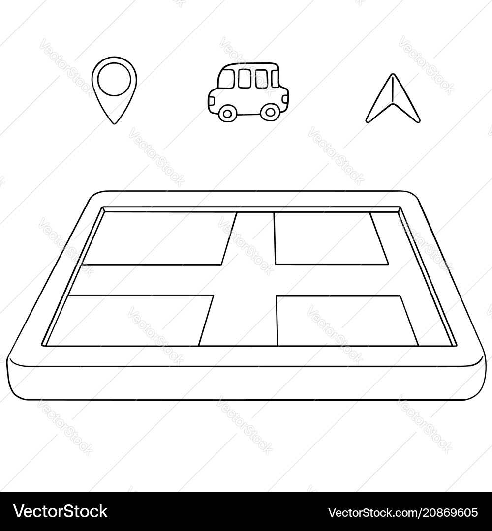 Set of navigation equipment Royalty Free Vector Image