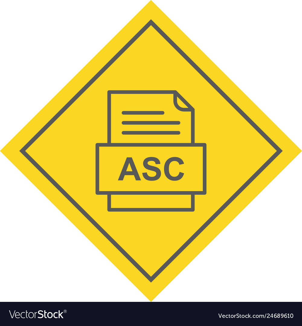 Asc file document icon Royalty Free Vector Image
