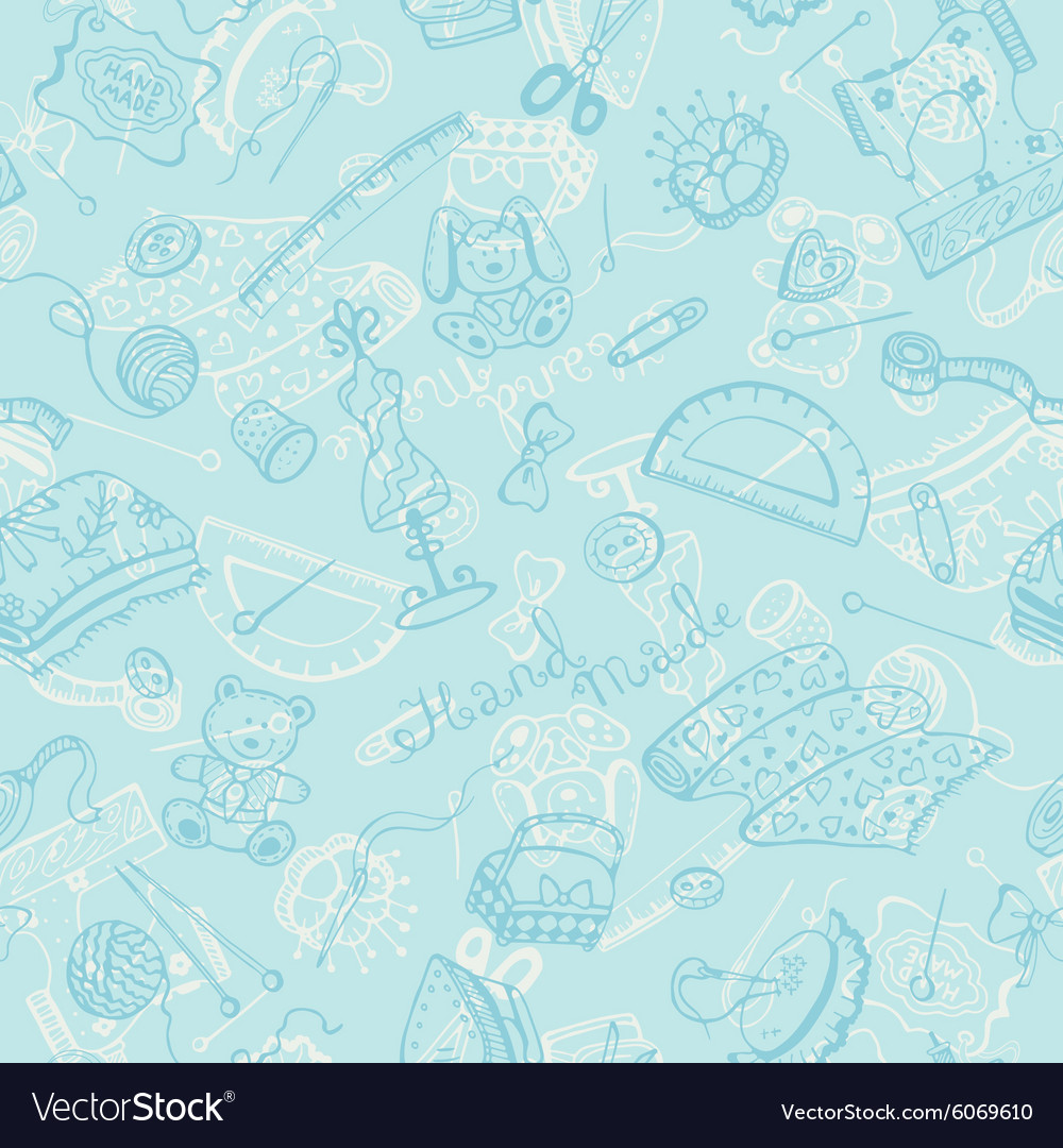 Craft tools pattern Royalty Free Vector Image - VectorStock