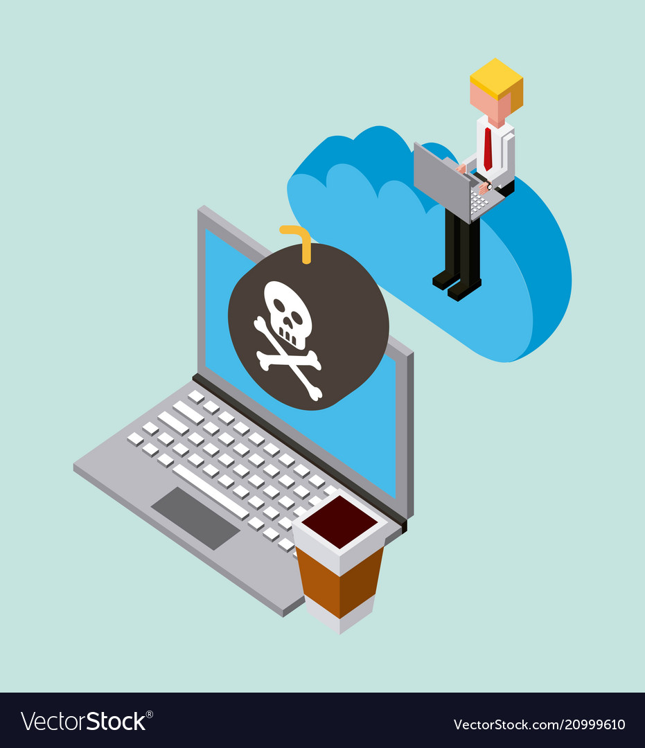 People cloud computing storage Royalty Free Vector Image