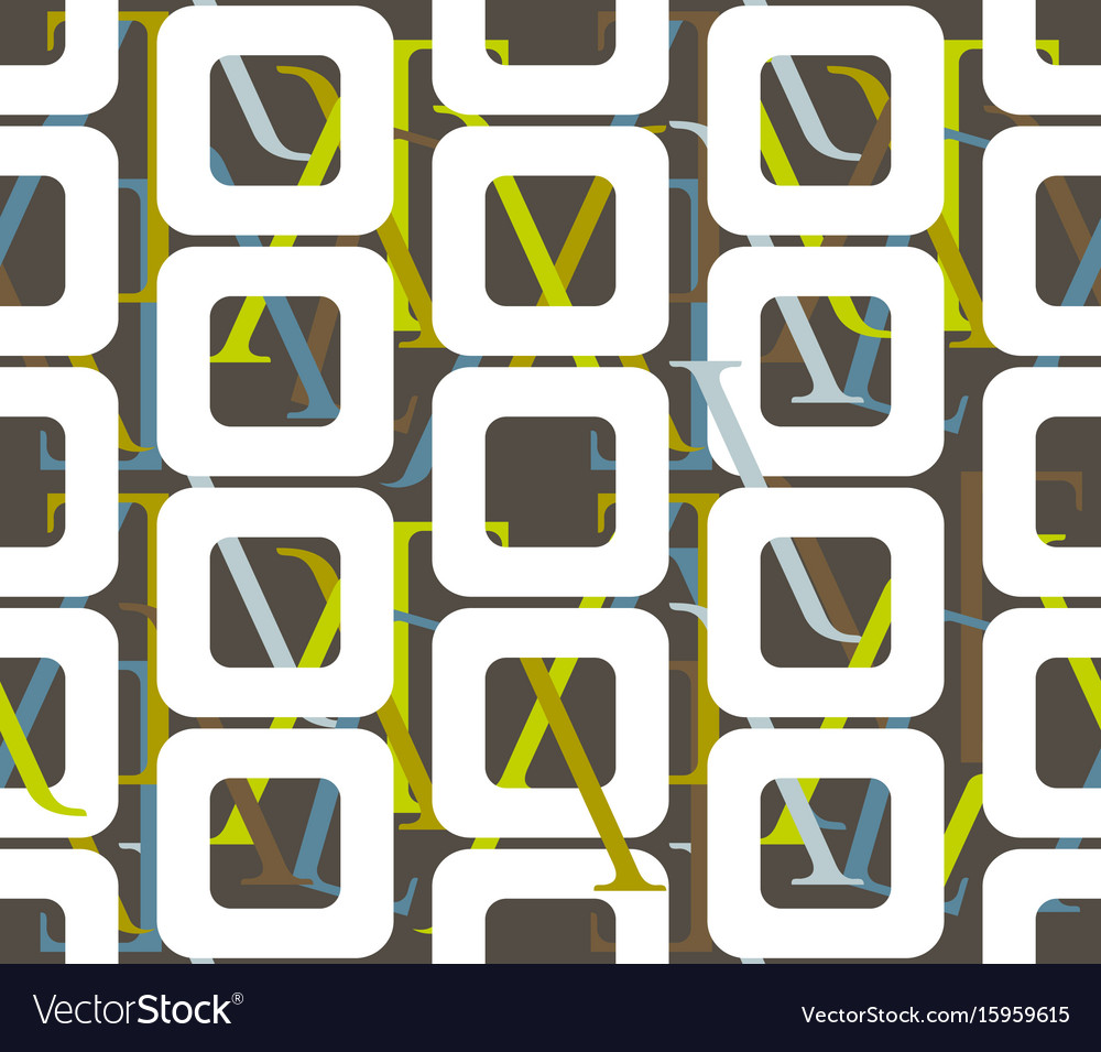 Abstract seamless pattern typography elements Vector Image